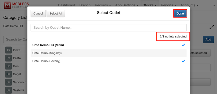 Menu Linking | MobiPOS