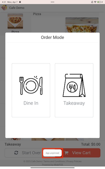 Pin Kiosk App | MobiPOS
