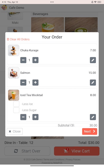 Kiosk User Guide | MobiPOS